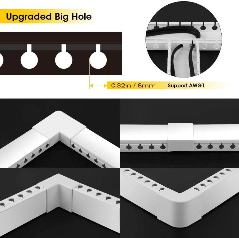 Cable Trunking, Stageek 9 Pieces of Cable Management Kit, 3.5 Meter ...