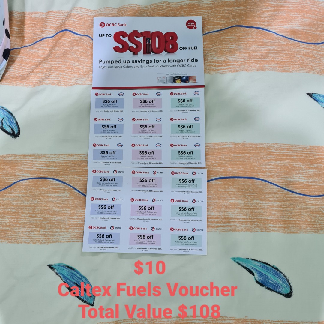 Caltex Fuel Voucher, Tickets & Vouchers, Vouchers on Carousell