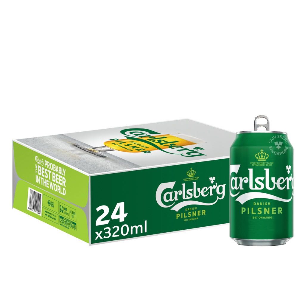 Carlsberg Carton 24cans, Food & Drinks, Alcoholic Beverages on Carousell