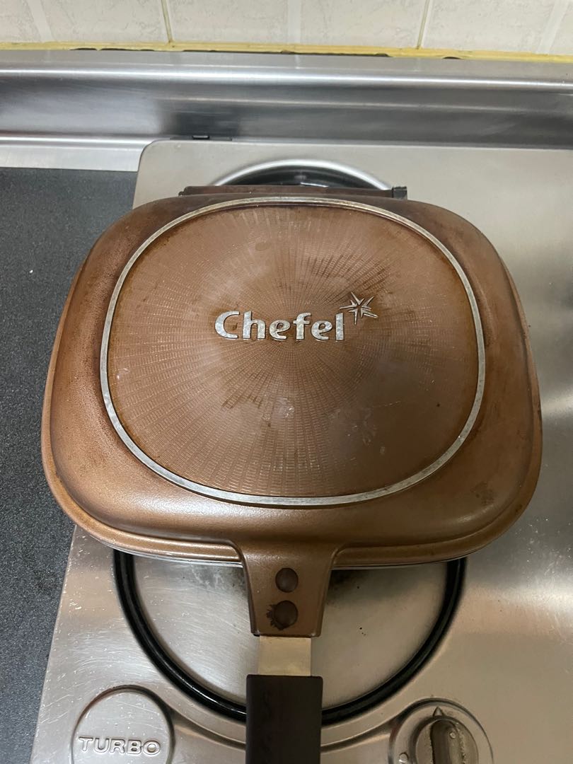 Chefel grilll pan with oil drip, TV & Home Appliances, Kitchen ...