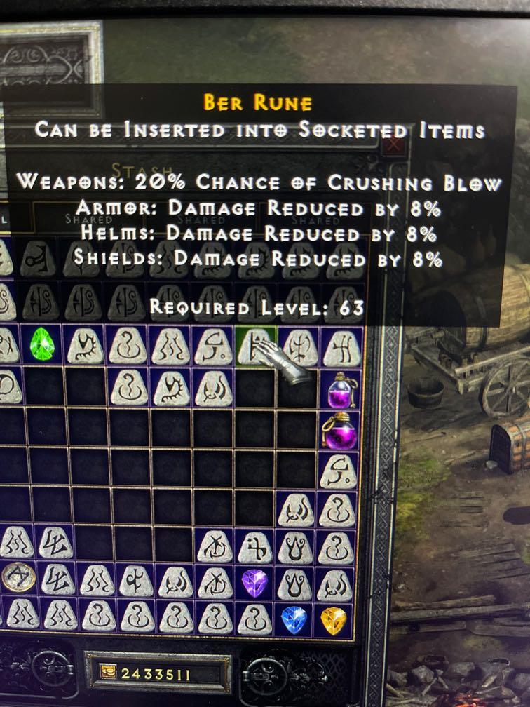 Diablo d2r ber rune, Video Gaming, Gaming Accessories, In-Game Products ...