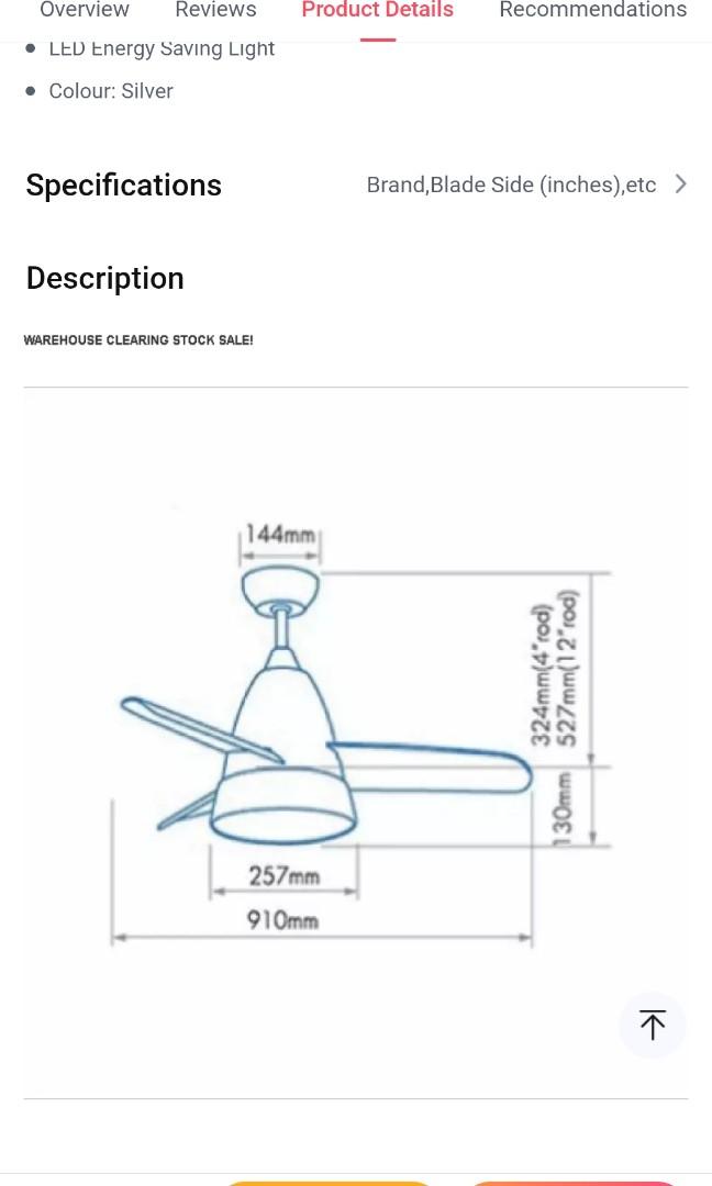 Fanco Mini Bee 36 inch with light, remote control, TV & Home Appliances ...
