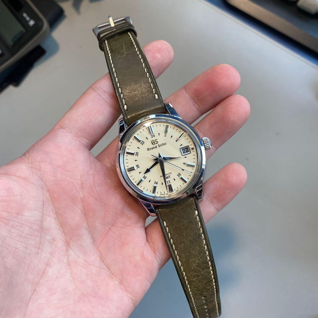 Grand Seiko SBGM221 SBGM 221 Cream Dial GMT, Luxury, Watches on Carousell