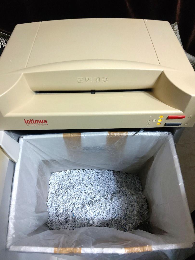 Heavy Duty INTIMUS 302 CC Cross-Cut Paper Shredder with Wooden Cabinet ...