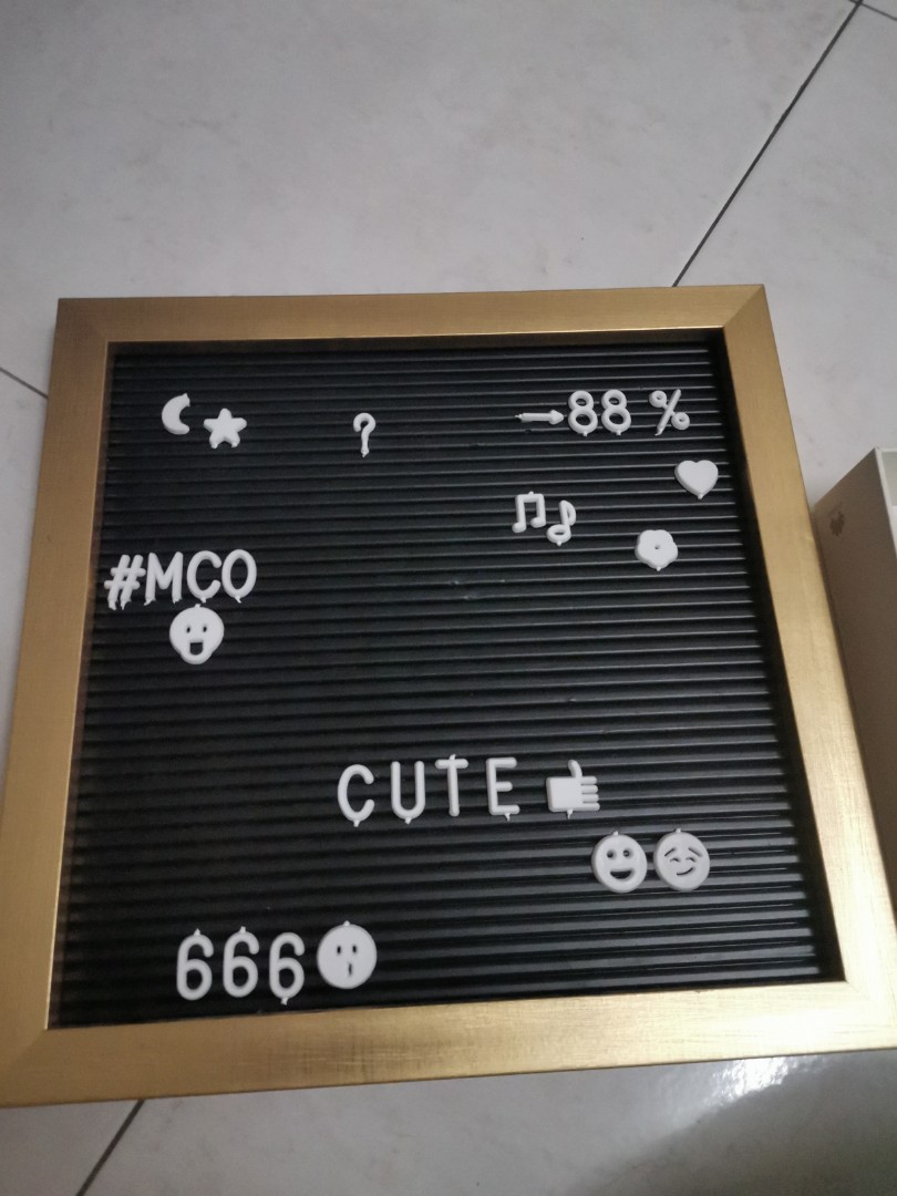 Kaison letter board word golden frame message handcraft, Furniture ...