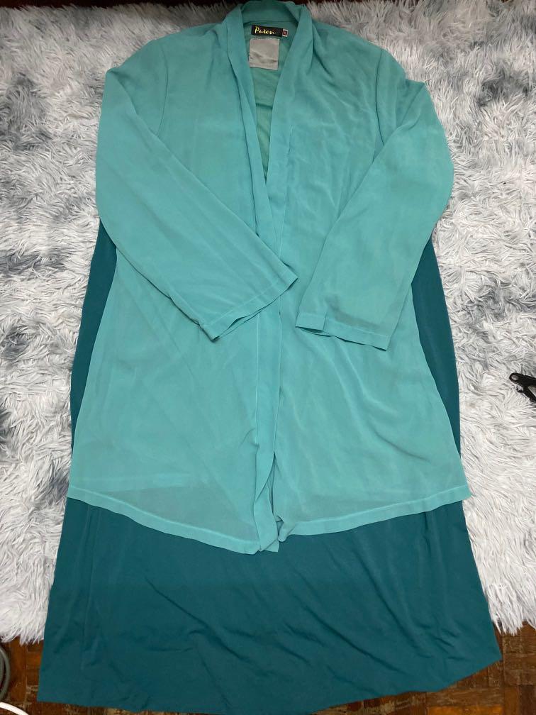 (50% OFF) Kebaya Moden Light Blue Emerald Green Turquiose, Women's ...