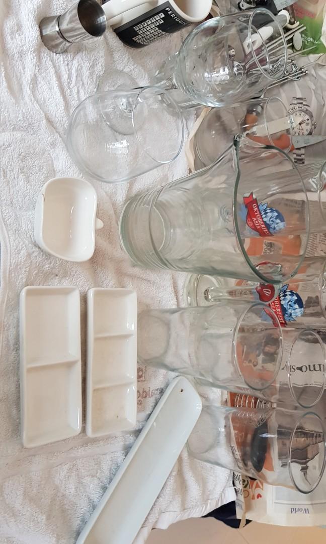 Kitchen and Glassware utensils set, Furniture & Home Living ...