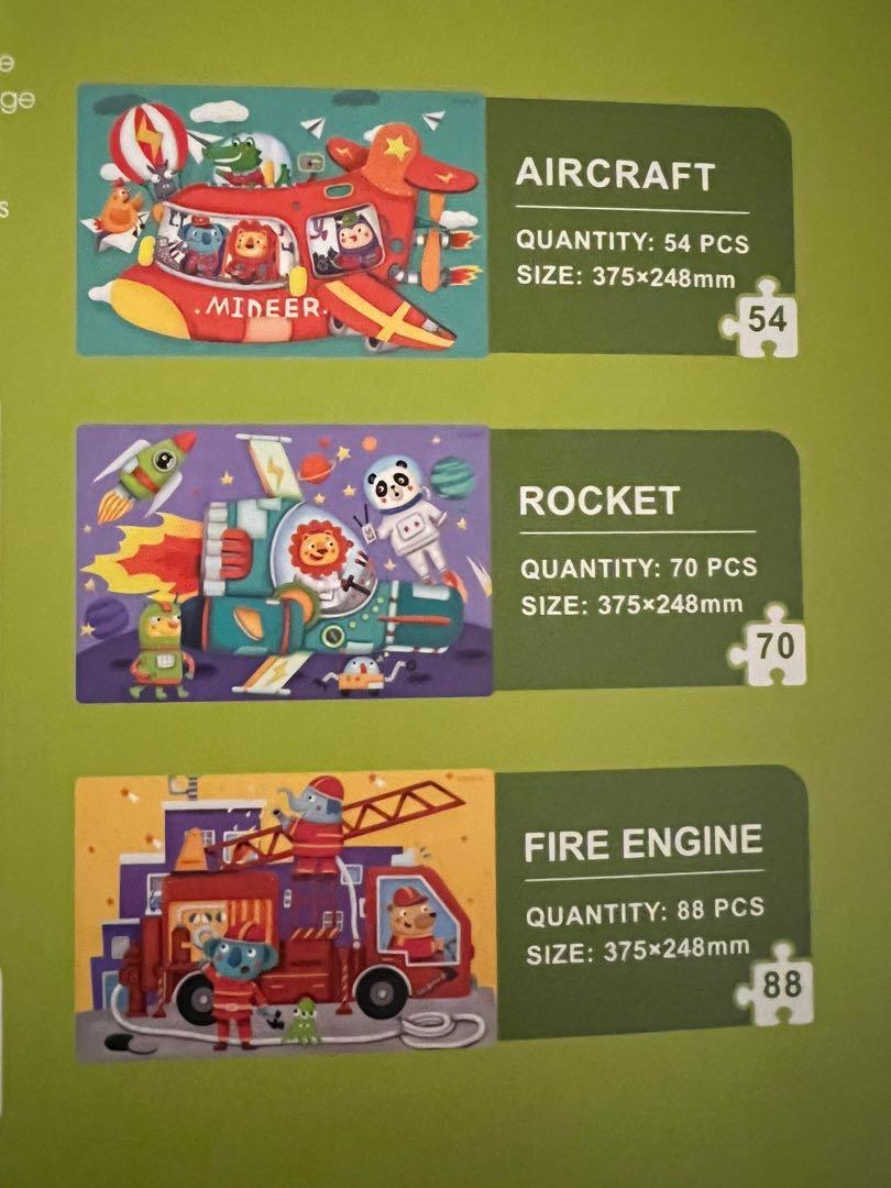 Mideer level 4 puzzles 3 in 1 box, Hobbies & Toys, Toys & Games on ...
