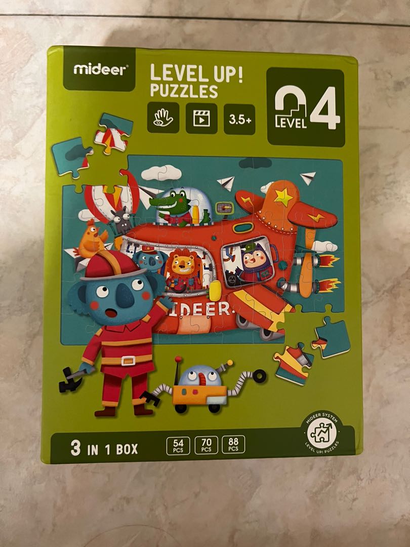 Mideer level 4 puzzles 3 in 1 box, Hobbies & Toys, Toys & Games on Carousell