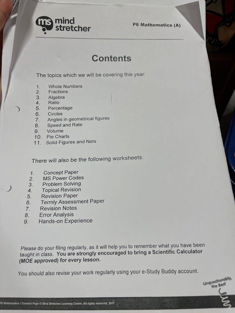 Mindstretcher Math worksheets PSLE, Hobbies & Toys, Books & Magazines ...