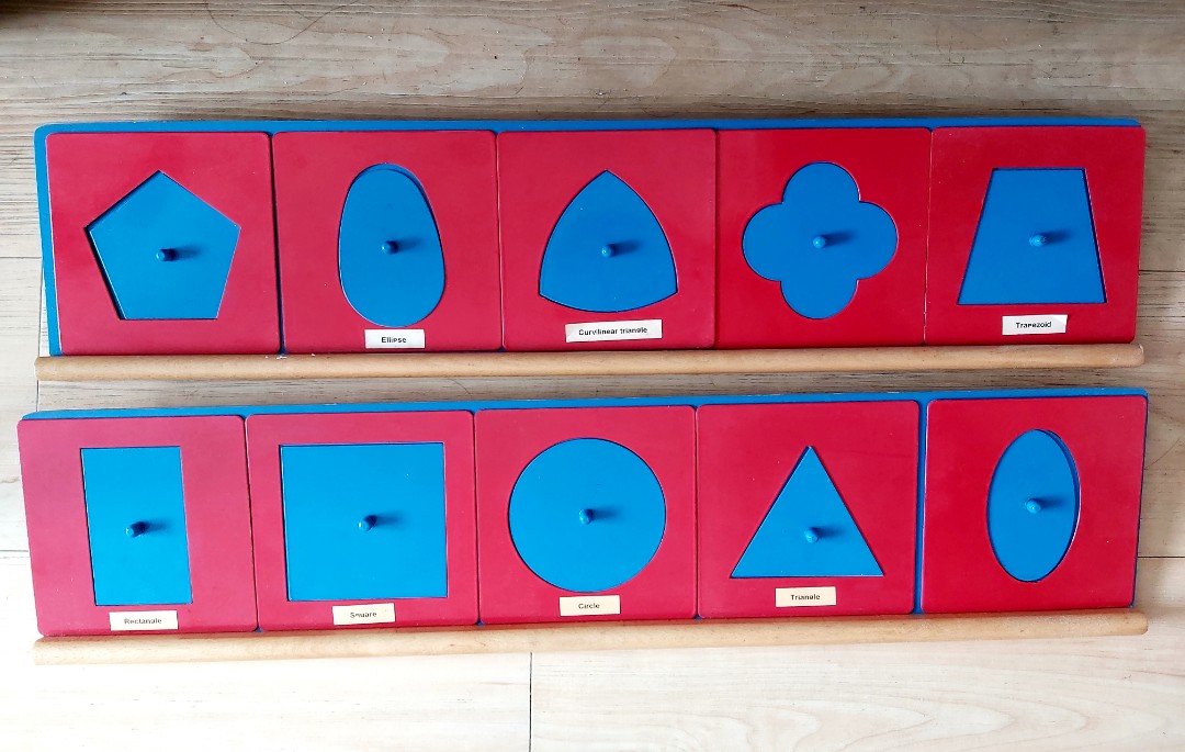 montessori metal insets with stand, Hobbies & Toys, Toys & Games on ...