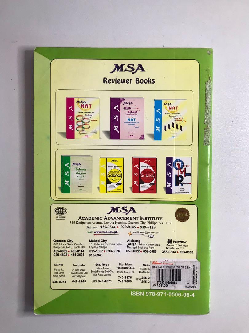 MSA NAT Reviewer - Grade 6, Hobbies & Toys, Books & Magazines ...