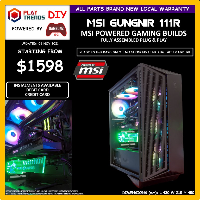 MSI GAMING PC | MSI GUNGNIR 111R | AMD RYZEN 3500X 3600 5600X 5800X ...
