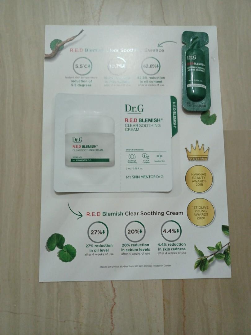 New sample Dr.G Dr G Red Blemish Clear soothing active essence and ...