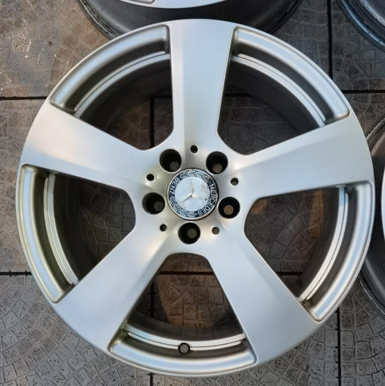 Original Mercedes 18" Staggered Rims Wheels A2124011302 A2124011402 ...