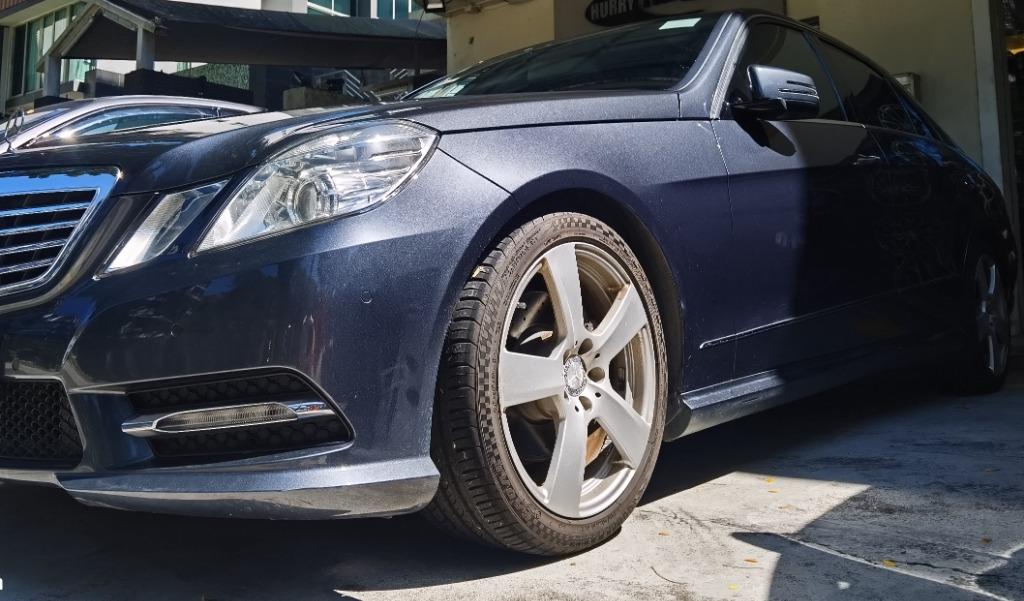 Original Mercedes 18" Staggered Rims Wheels A2124011302 A2124011402 ...