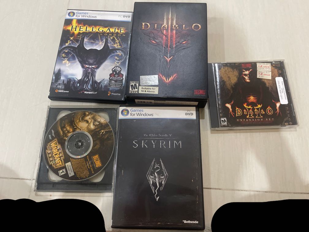 PC games Diablo 3, Hellgate, The Elder Scrolls V Skyrim, Video Gaming ...