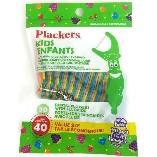 Plackers Kids 40 Dental Flossers With Flouride, Beauty & Personal Care ...