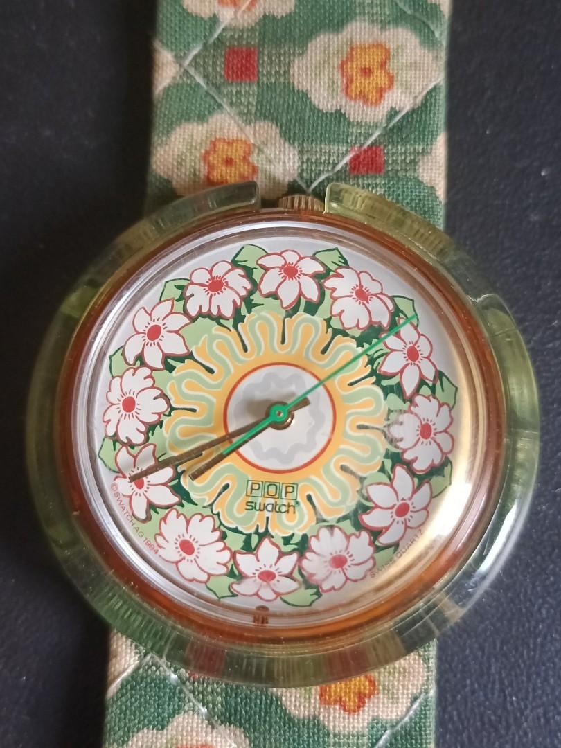 POP Swatch flower watch, Women's Fashion, Watches & Accessories ...