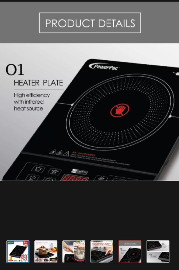 PowerPac ceramic cooker (Any Pot), TV & Home Appliances, Kitchen ...