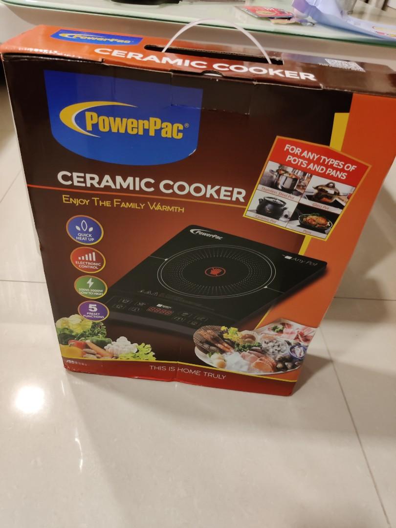 PowerPac Ceramic Cooker (Any Pot) 2000 Watts (PPIC833), TV & Home ...