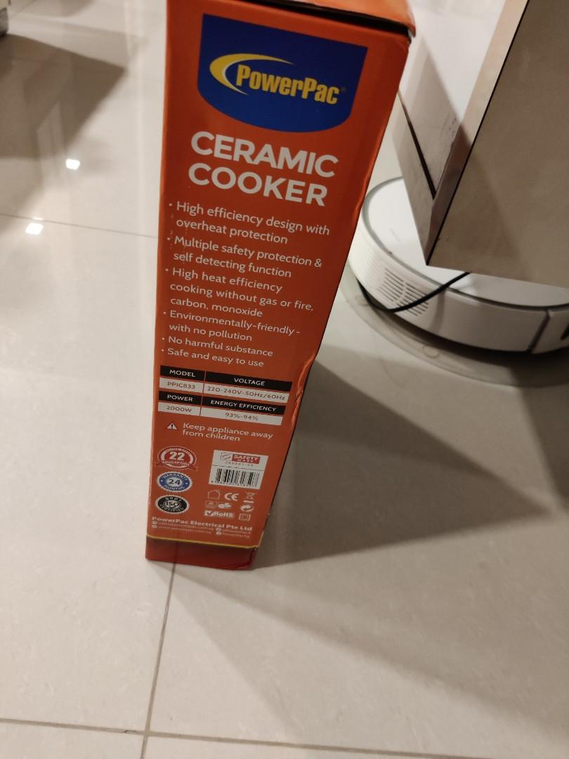 PowerPac Ceramic Cooker (Any Pot) 2000 Watts (PPIC833), TV & Home ...