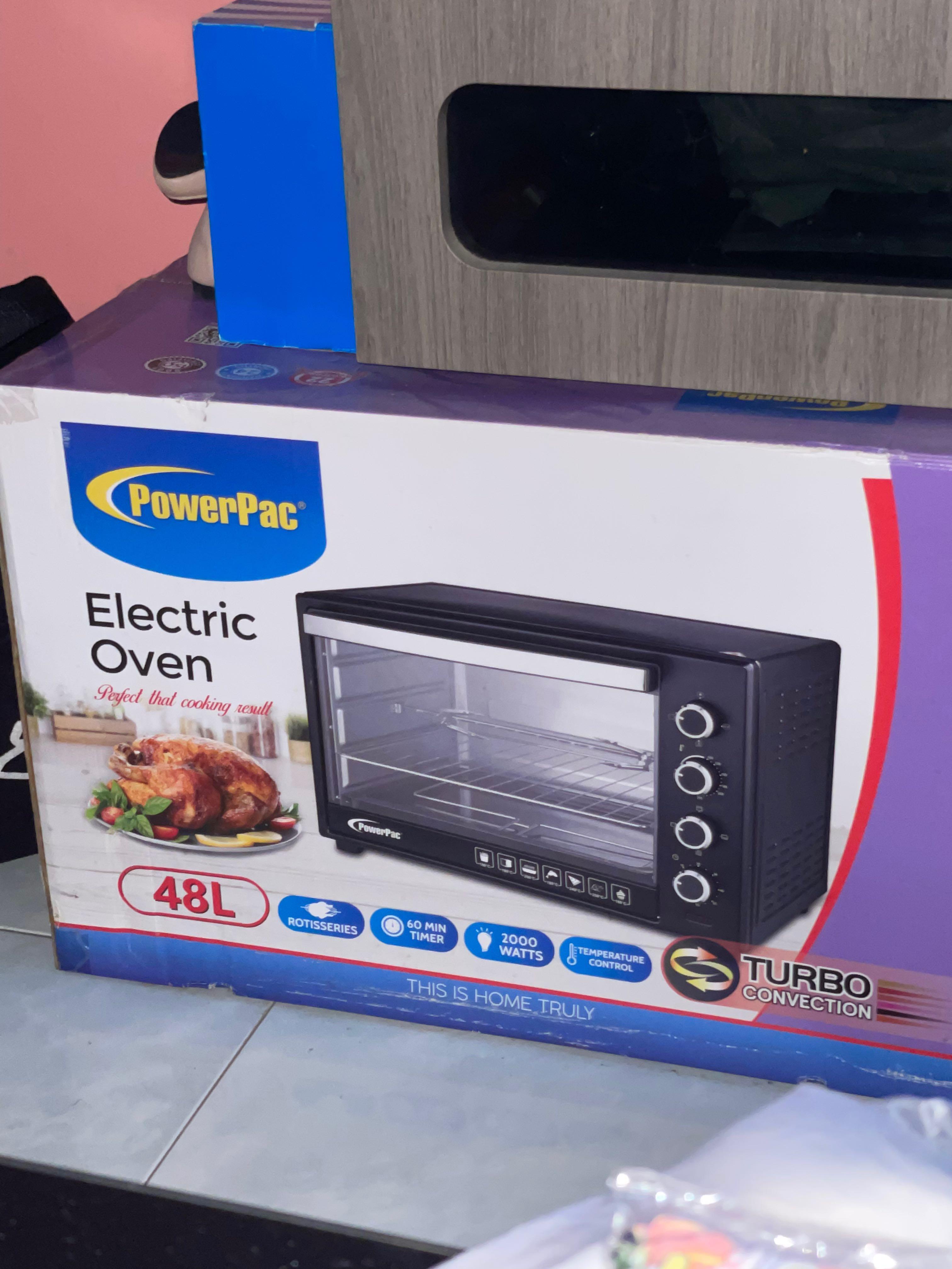PowerPac Electric oven 48L, TV & Home Appliances, Kitchen Appliances ...