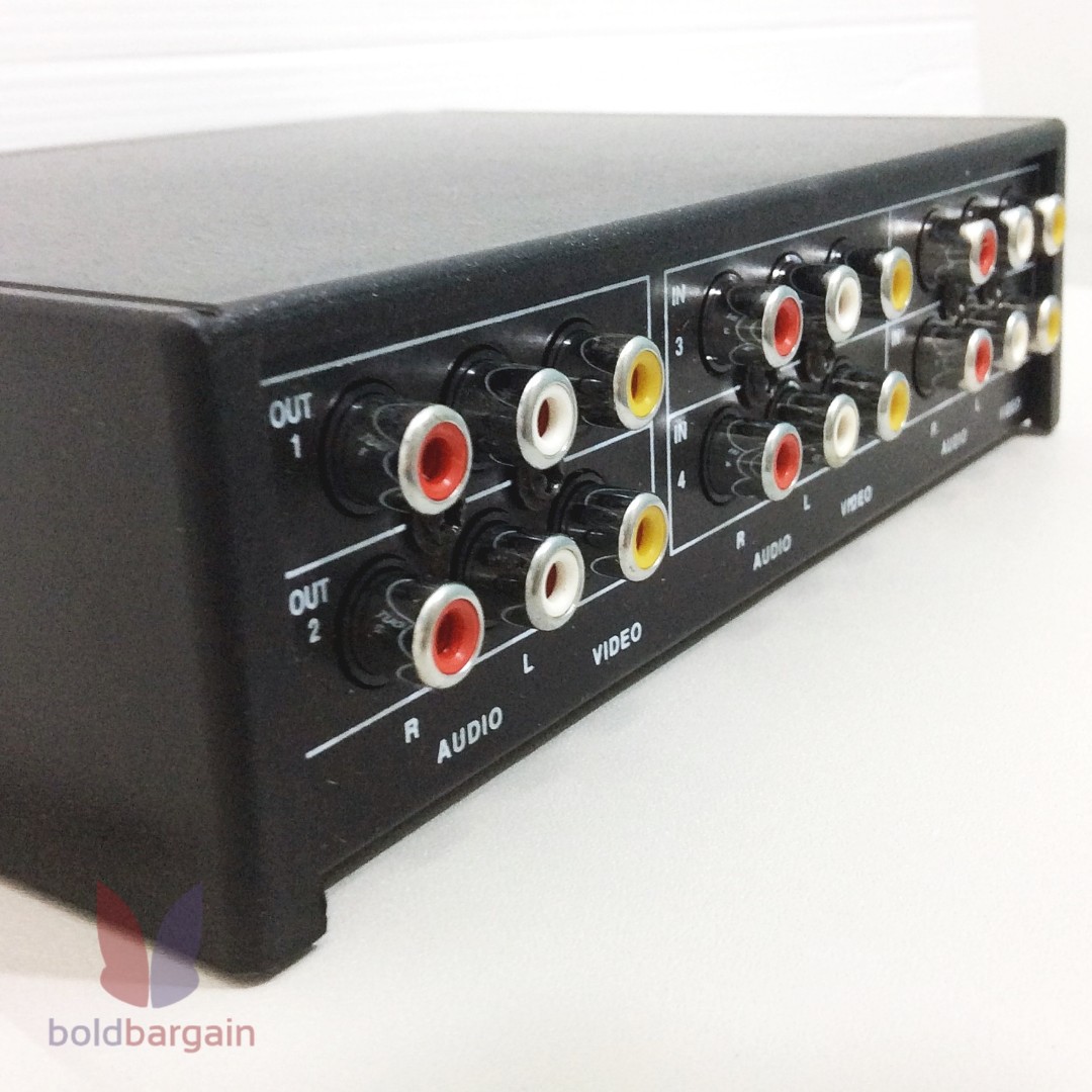 PX AV Stereo Audio Video Selector 4 input 2 output For Set Top Box ...