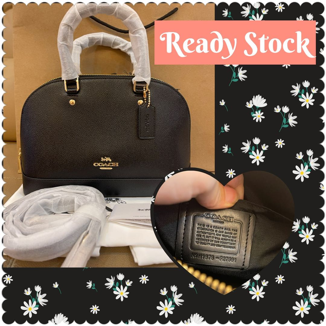 Ready Stock authentic Coach Sierra Satchel 27583 27591 monogram black ...
