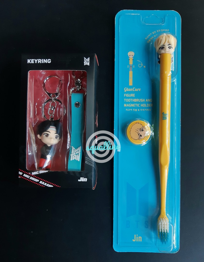 [SET] BTS Tiny Tan - Jin - figure keyring and toothbrush, Hobbies ...