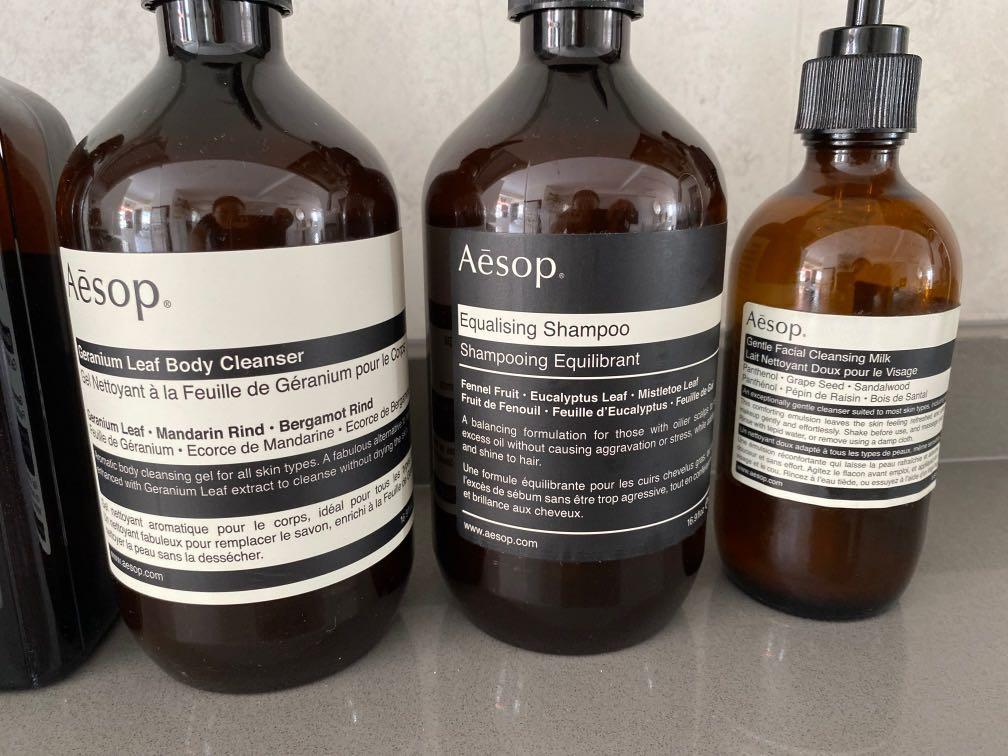 Set of 4 Empty Aesop Bottles, Furniture & Home Living, Home Decor ...