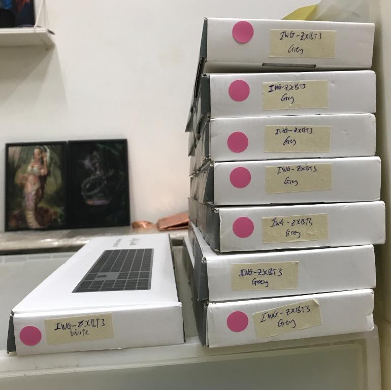 Sg Ready Stock Jelly Comb Color Backlit Wireless Bluetooth Rechargeable Keyboard