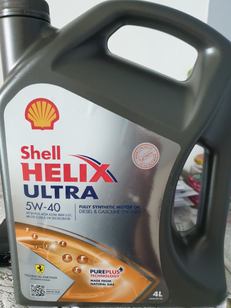 Shell fully syn engine oil 5W 40, Car Accessories, Accessories on Carousell
