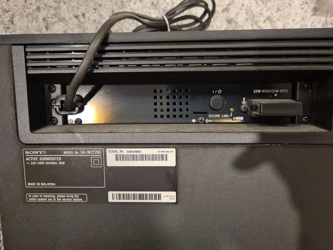 Sony HT-CT260 2.1ch Soundbar & Subwoofer, Audio, Soundbars, Speakers ...