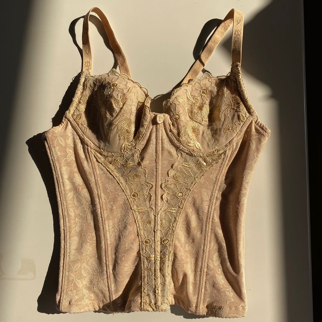 Vintage rare bronze corset (y2k, cottagecore), Women's Fashion, Tops ...