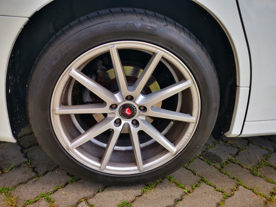 Vossen rim with tyre 19 inch, Car Accessories, Tyres & Rims on Carousell