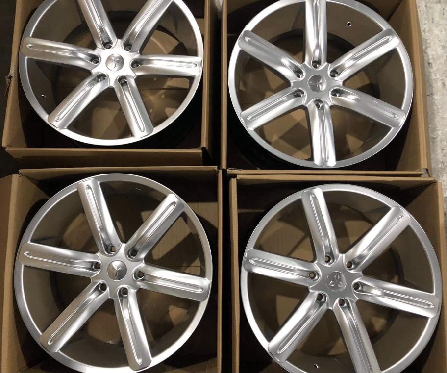 22" Mitsubishi Shogun design Hypersilver code 226162 mags 6Holes pcd ...
