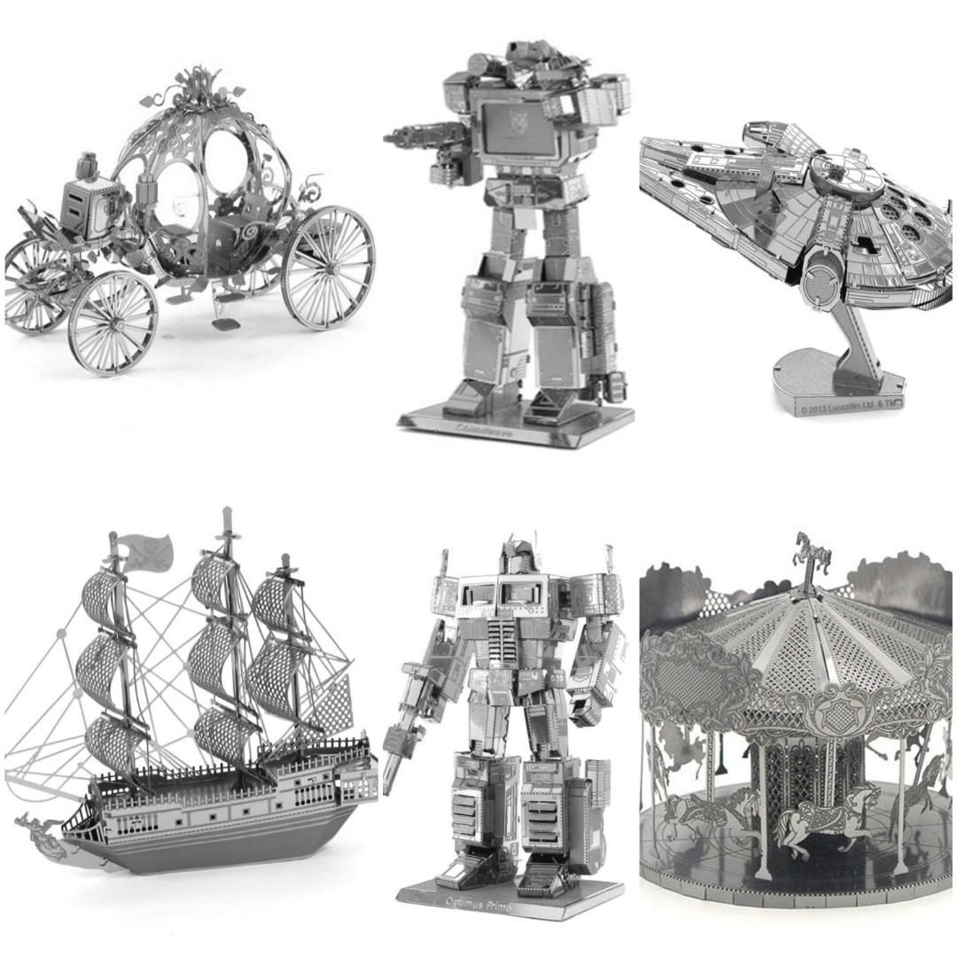3D Metal Puzzles Carousel, Ship, Transformers, Star Wars, Cinderella ...
