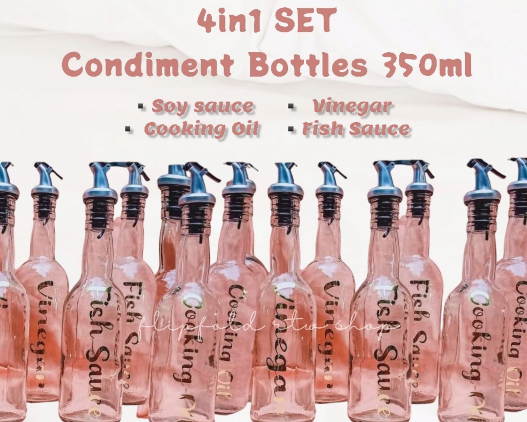 4in1 SET CONDIMENTS BOTTLE 350ML, Furniture & Home Living, Kitchenware ...