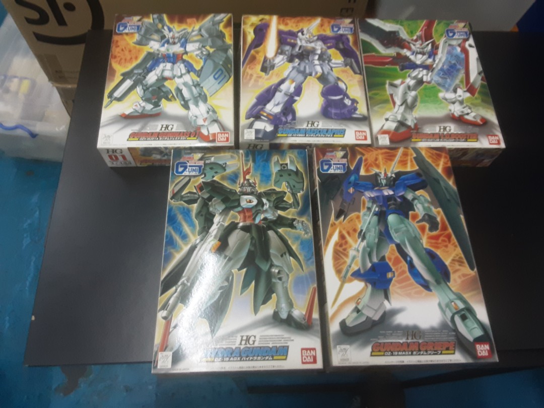 一套5款齊 絕版 HG G Unit Gundam 高達 模型 W Gundam 外傳, 興趣及遊戲, 玩具 & 遊戲類 - Carousell