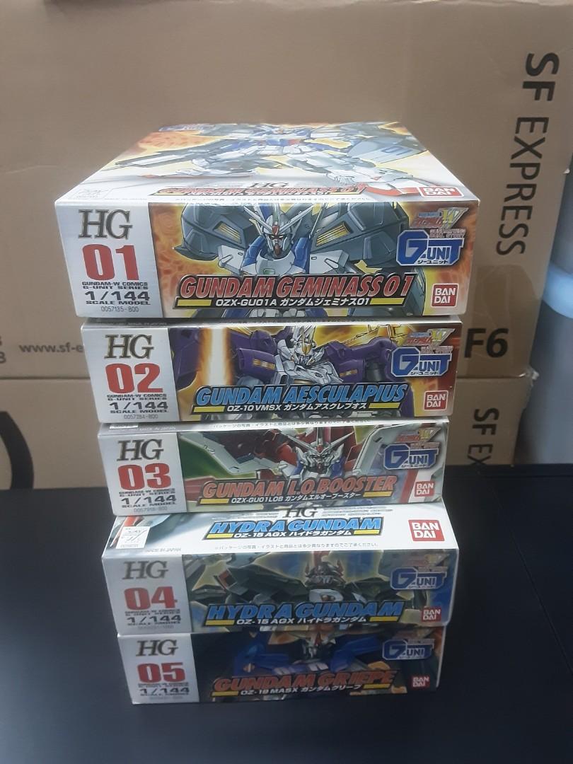 一套5款齊 絕版 HG G Unit Gundam 高達 模型 W Gundam 外傳, 興趣及遊戲, 玩具 & 遊戲類 - Carousell