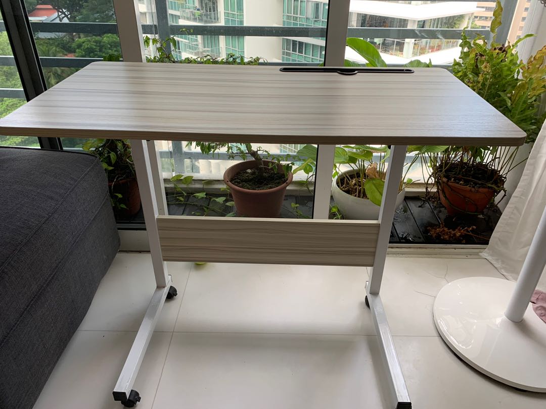 Adjustable and movable study/laptop table, Furniture & Home Living ...