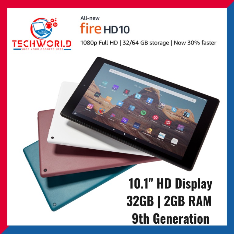 Amzon Fire HD 10 10.1", 32 GB ,2GB RAM (9th generation), Mobile Phones ...