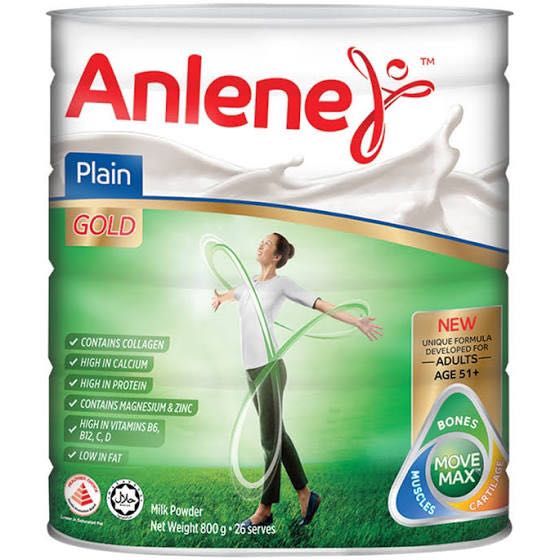 ANLENE Gold Hi-Calcium Low Fat Adult Milk Powder Original Plain 800g ...