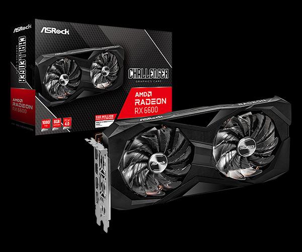 Asrock AMD Radeon RX 6600 RX6600 Challenger D 8GB OC GRAPHIC CARD (90 ...
