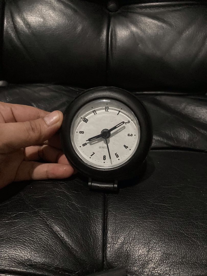 Black Cute Desk Clock, Furniture & Home Living, Home Decor, Clocks on ...