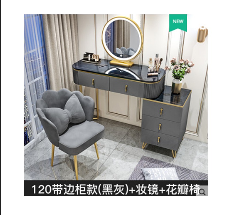 HF！Black&Grey/White Color Dressing Table set, Furniture & Home Living ...