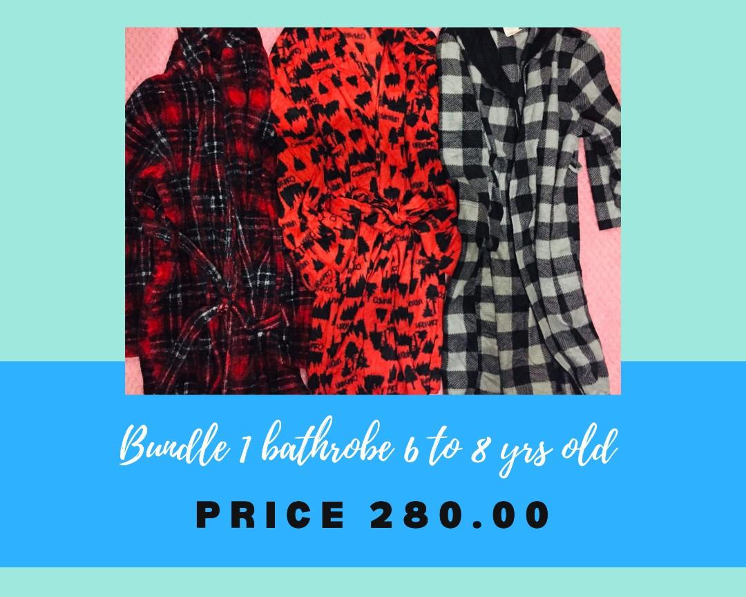 Calvin klein Bath robe for kids bundle 7 to 10 yrs old, Babies & Kids ...