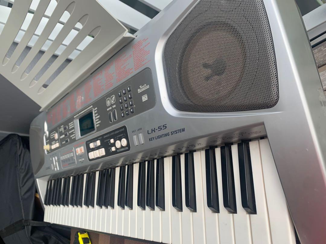 Casio Keyboard LK-55 with Key Lighting System and storage bag), Hobbies ...