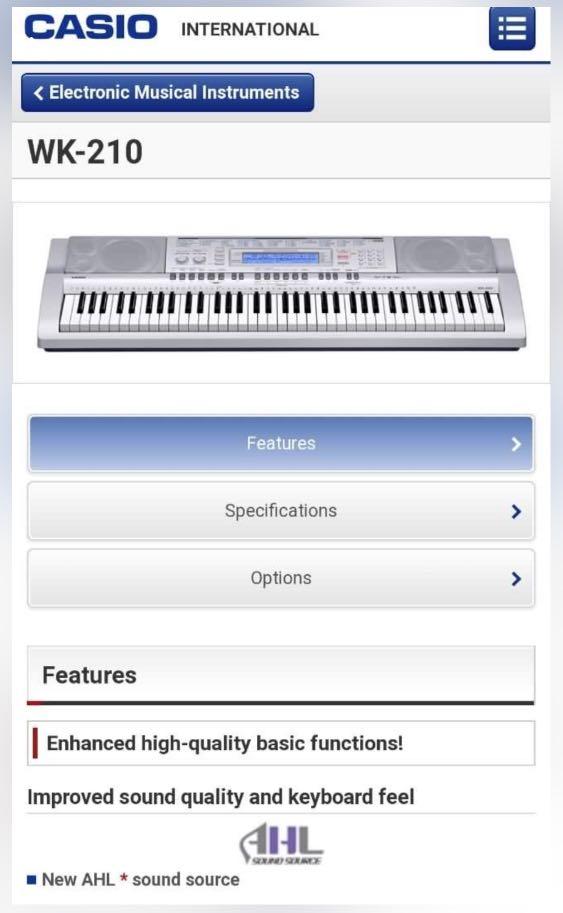 Casio wk-210 keyboard, 72 keys , Hobbies & Toys, Music & Media, Musical ...